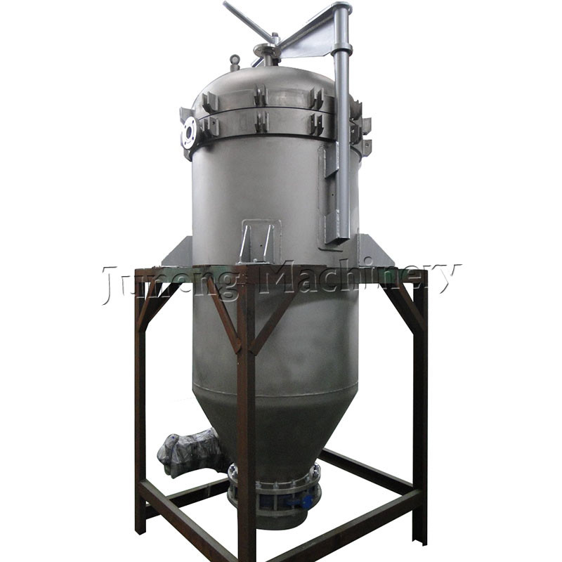 High efficiency plate bleaching vertical pressure leaf filter